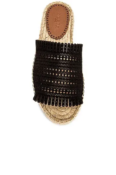 Alaïa Perforated Suede Espadrille Flats
