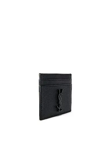 Saint Laurent Monogram Credit Card Holder - Black