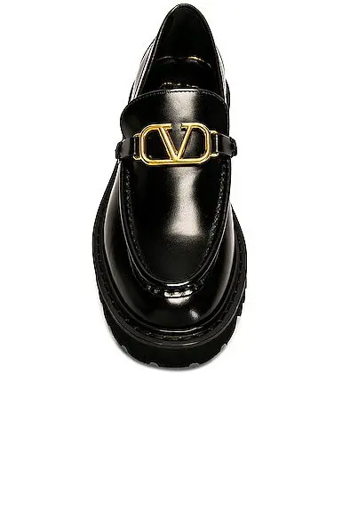 Valentino Garavani Signature V Logo Loafers