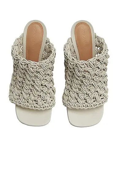 Bottega Veneta The Board Mules In Crochet Textile - Wax