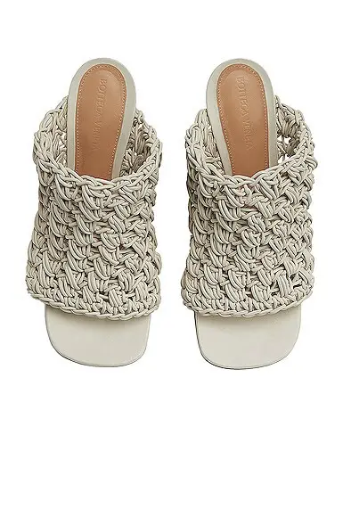 Bottega Veneta The Board Mules In Crochet Textile - Wax