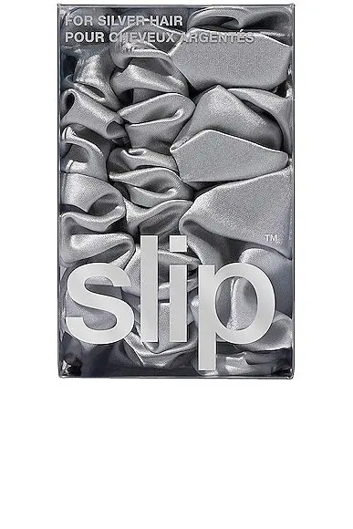 Slip Scrunchies Set Of 3 - Silver