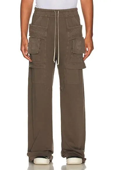 Rick Owens Creatch Cargo Drawstring Pants - Dust