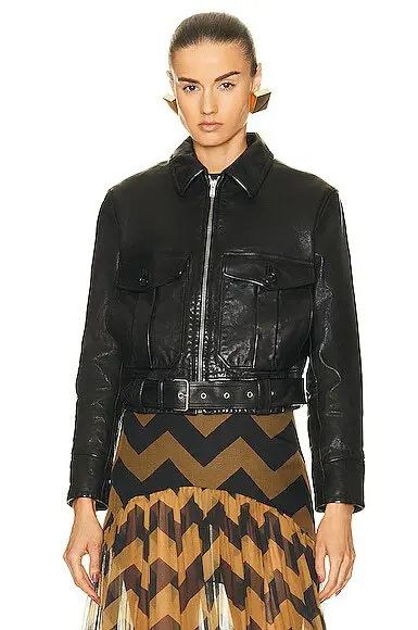 Saint Laurent Aviator Leather Jacket