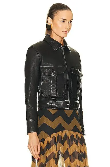 Saint Laurent Aviator Leather Jacket