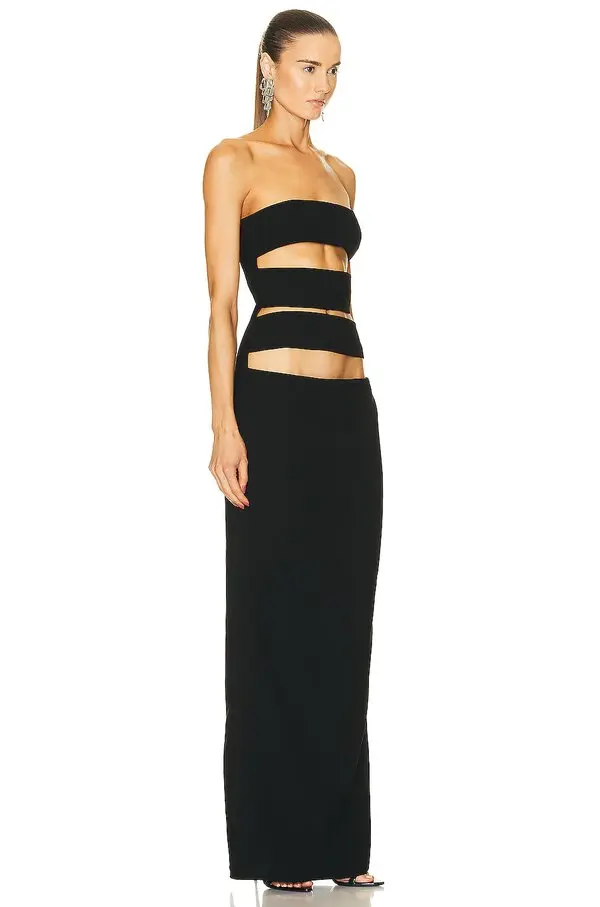 MONOT Horizontal Cutout Bandage Maxi Dress