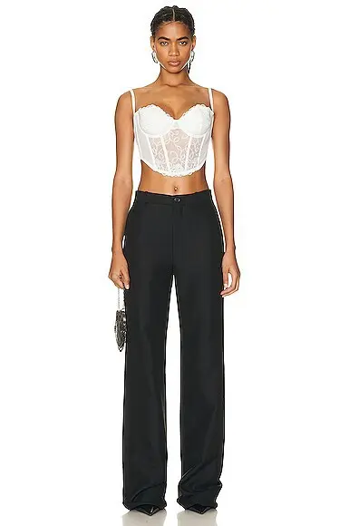 FLEUR DU MAL Bella Embroidery Open Back Bustier