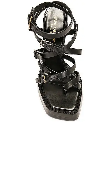 Saint Laurent Strappy Platform Sandals