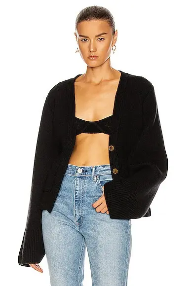 Khaite Scarlett Cardigan - Black