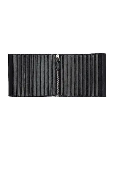 Alaïa Striped Corset Belt - Noir