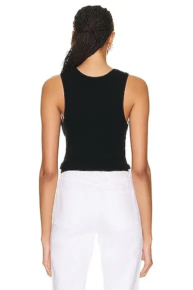 AGOLDE Cropped Poppy Tank - Black
