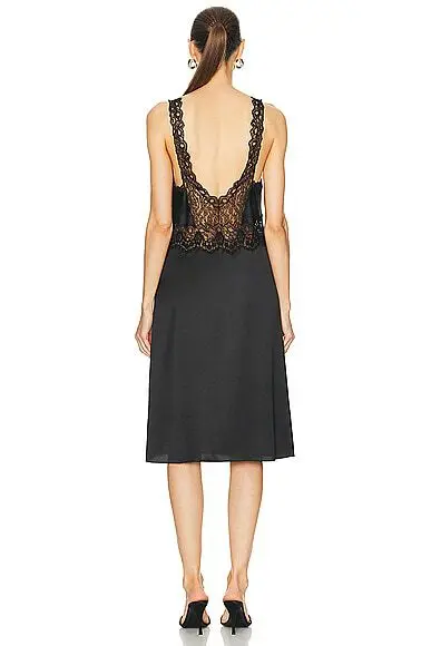 Saint Laurent Satin Lace Dress