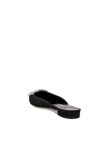 Manolo Blahnik Maysale 10 Jewel Mule - Black