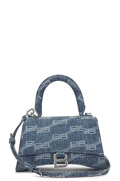 Balenciaga Small Hourglass Top Handle Bag - Blue