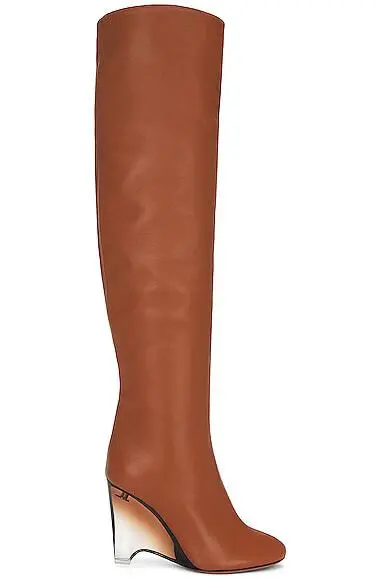 Alaïa Wedge Boots 100 - Cognac
