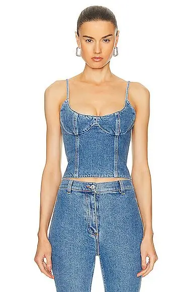 Magda Butrym Denim Tank Top
