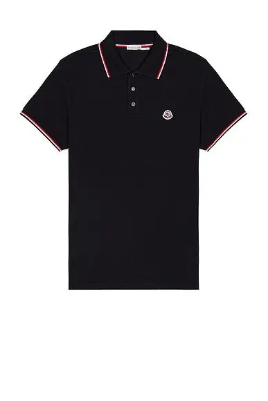 Moncler Short Sleeve Polo - Navy