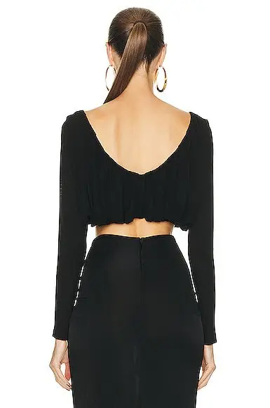 Saint Laurent Draped V-neck Top