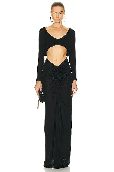 Saint Laurent Draped V-neck Top