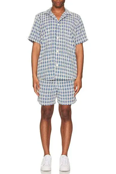 Oas Navy Diamond Cuba Terry Shirt