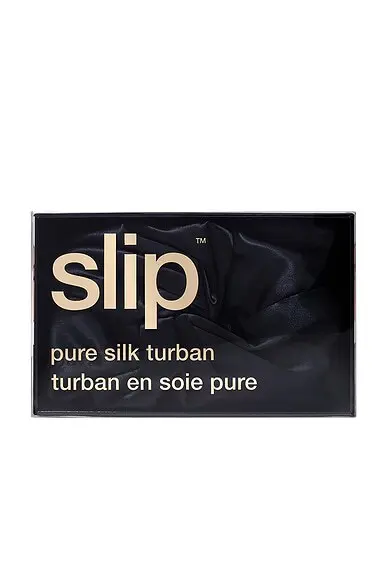 Slip Pure Silk Turban - Black