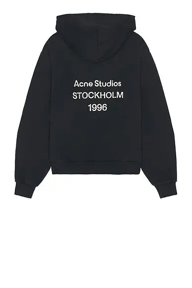 Acne Studios Hoodie With Back Graphic - Black