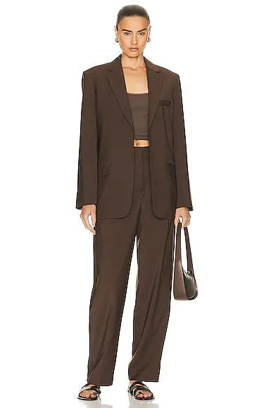 Matteau Relaxed Tailored Blazer - Coffee