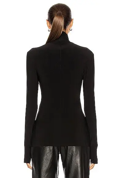 Norma Kamali X Lifestyle Slim Fit Long Sleeve Turtleneck Top