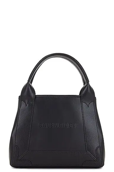 Balenciaga Xs Navy Cabas Bag - Black