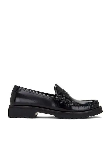 Saint Laurent Calfskin Leather Loafers - Nero