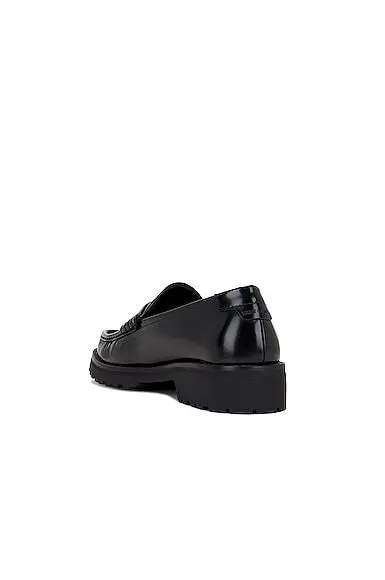 Saint Laurent Calfskin Leather Loafers - Nero