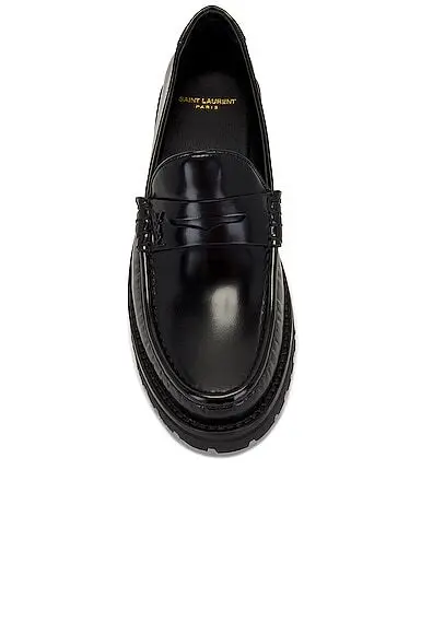 Saint Laurent Calfskin Leather Loafers - Nero