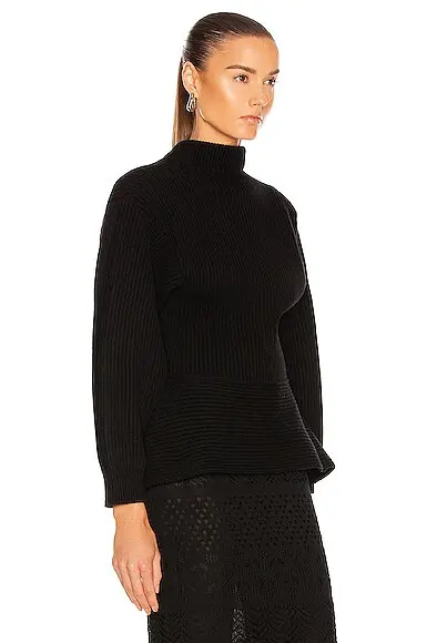 Alaïa Fitted Sculpted Long Sleeve Sweater