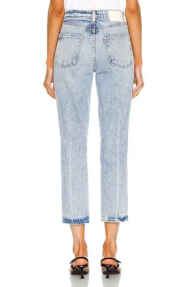 GRLFRND Karolina High-rise Straight Crop Jeans
