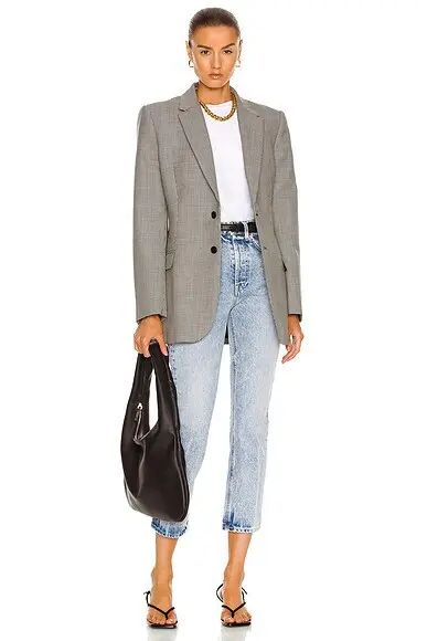 GRLFRND Karolina High-rise Straight Crop Jeans