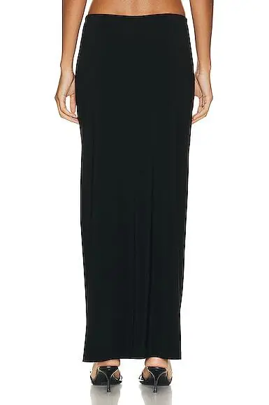 Norma Kamali Side Slit Full Length Skirt