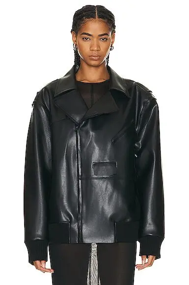 Norma Kamali Oversized Moto Jacket - Black