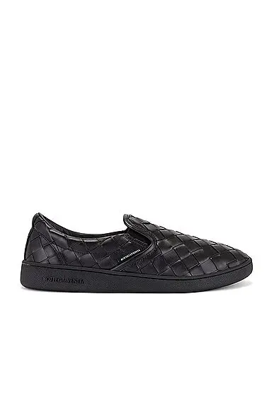 Bottega Veneta Sawyer Intrecciato Leather Sneaker - Black