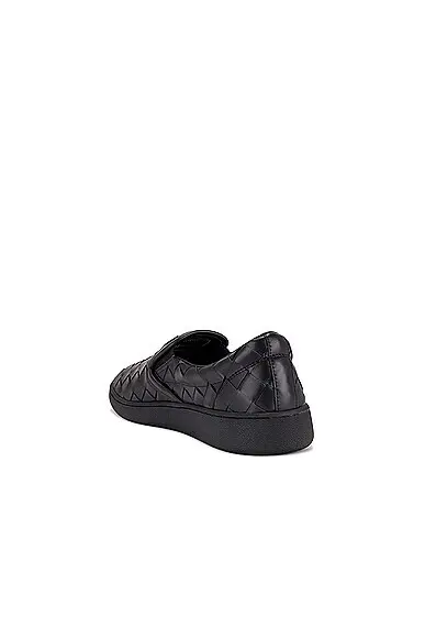 Bottega Veneta Sawyer Intrecciato Leather Sneaker - Black