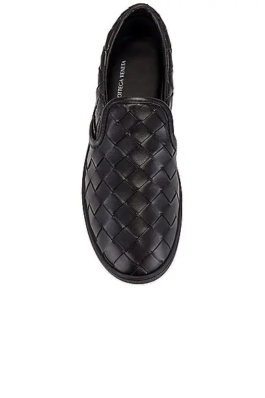 Bottega Veneta Sawyer Intrecciato Leather Sneaker - Black