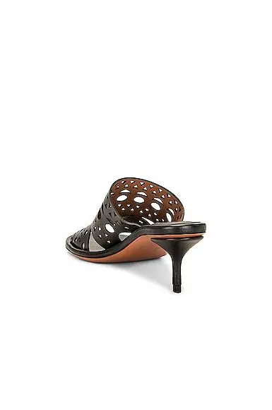 Alaïa Mule Sandal With Perforated Details