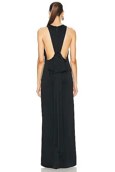 Saint Laurent Satin Maxi Dress
