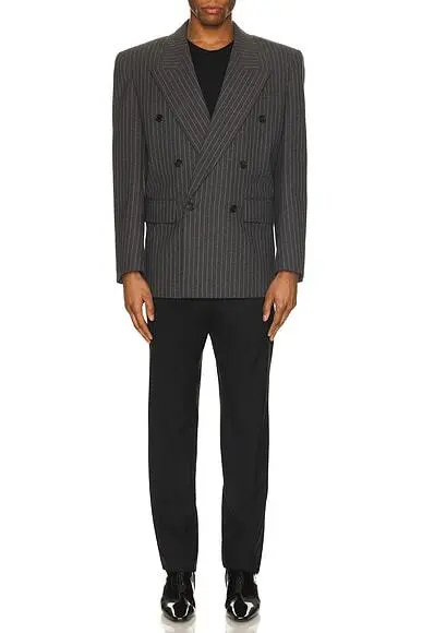 Saint Laurent Tee Col Rond - Noir