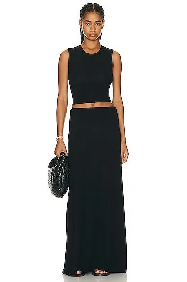 LESET Lauren High Waist Maxi Skirt