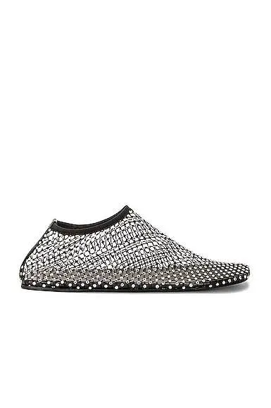 Christopher Esber Embellished Open Knit Flats - Black