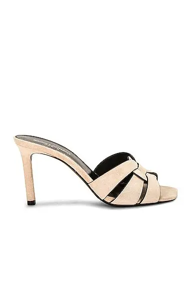 Saint Laurent Tribute Mule Sandal - Cream