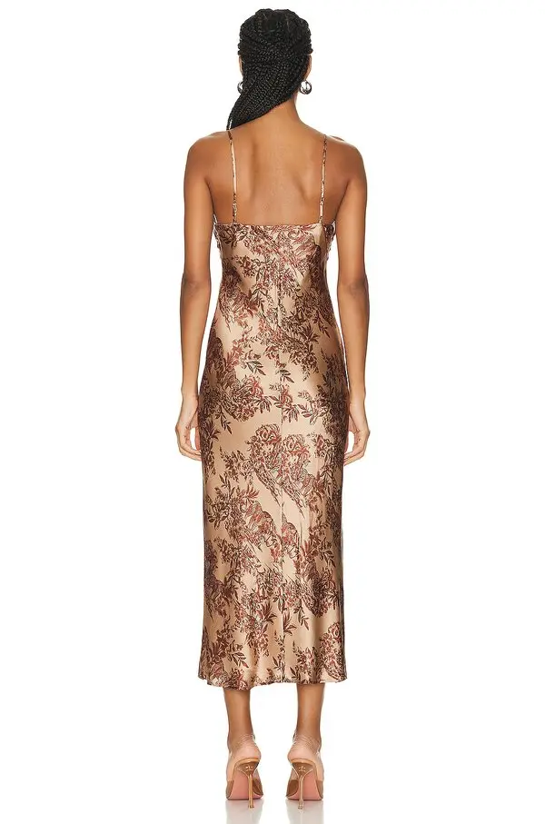 L'Agence Seridie Midi Length Slip Dress