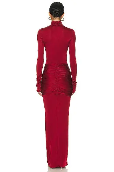 HELSA Slinky Jersey Sarong Maxi Dress