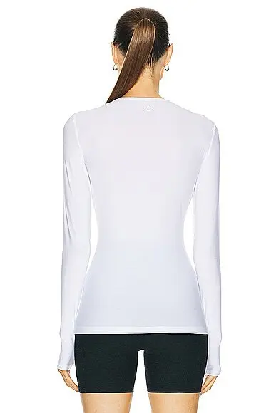 Beyond Yoga Featherweight Classic Crew Pullover Top - Cloud White