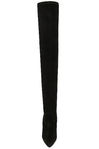 Manolo Blahnik Pascalarehi 105 Suede Over The Knee Stiletto Boots